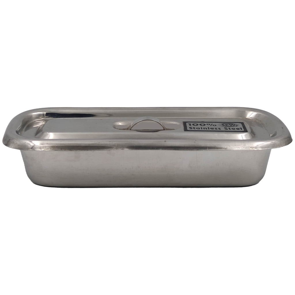 Instrument Tray With Lid Stainless Steel 8 x 3 inch
