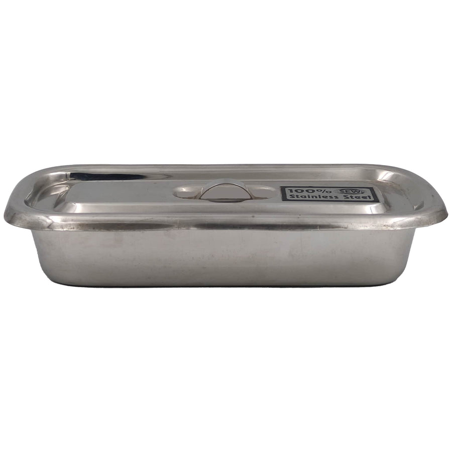 Instrument Tray With Lid Stainless Steel 8 x 3 inch